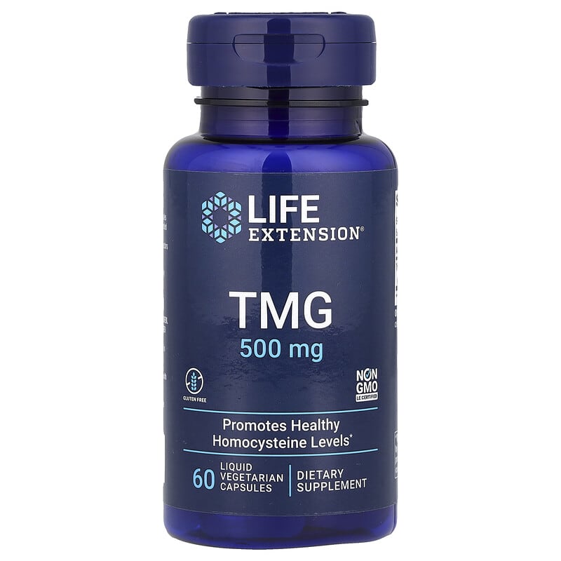 Life Extension, TMG, 500 mg, 60 Liquid Vegetarian Capsules – Mega Vitamins