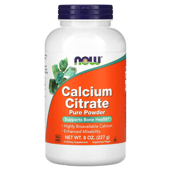 Buy Now Foods Calcium Citrate 100% Pure Powder 8 oz (227g) Online ...