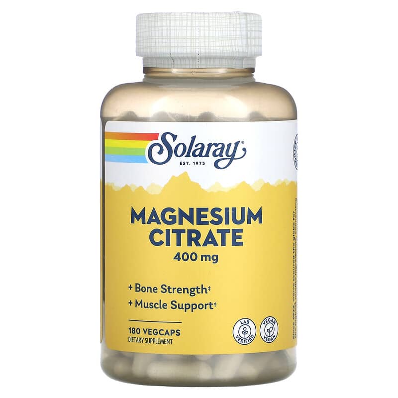 Solaray, Magnesium Citrate, 133 mg, 180 VegCaps – Mega Vitamins