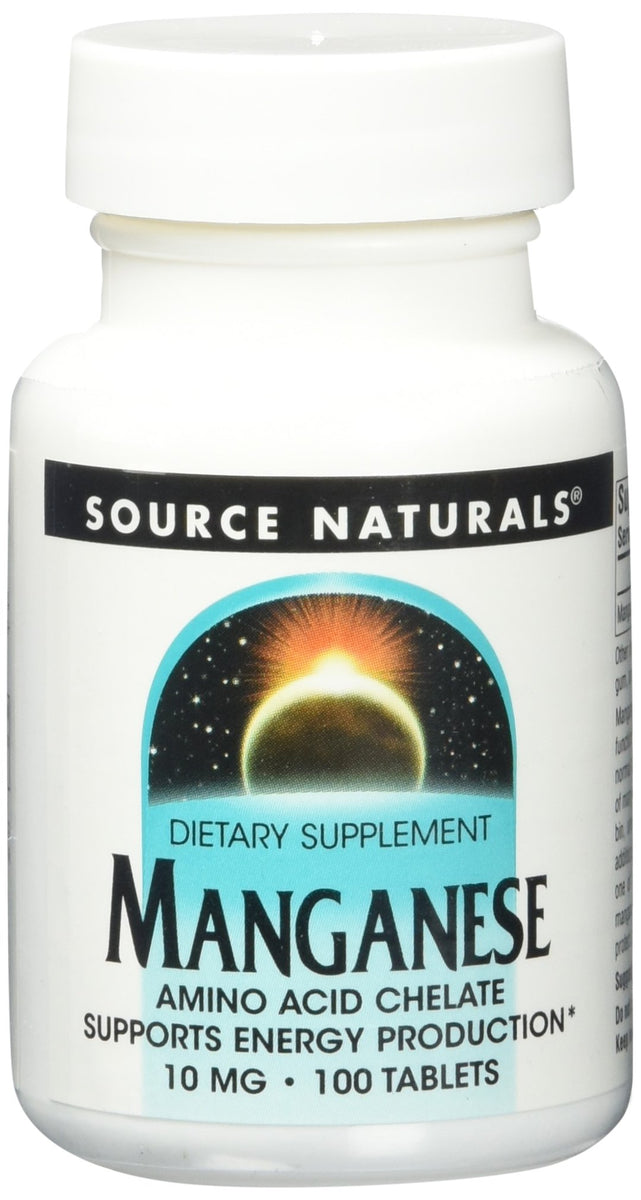 Source Naturals, Manganese, 10 mg 100 Tablets – Mega Vitamins