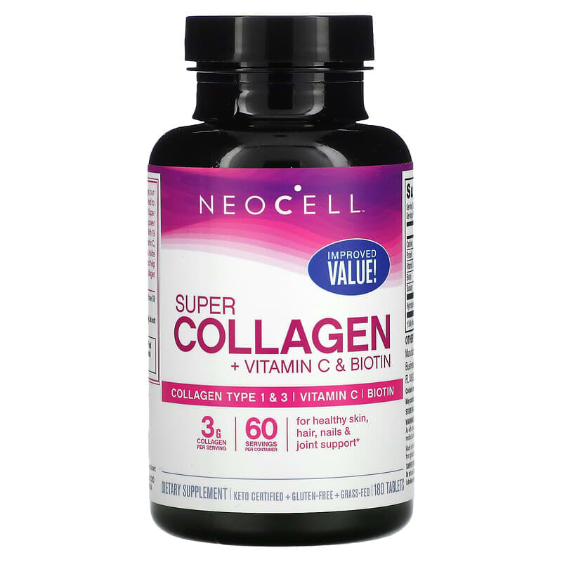 Neocell, Super Collagen + C, Types 1 & 3, 120 Tablets Australia – Mega ...