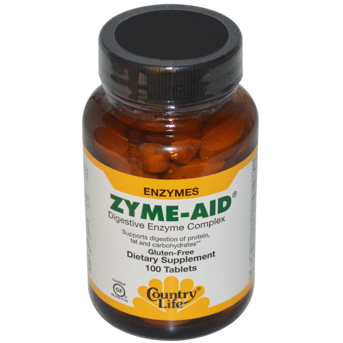 Country Life, Zyme Aid, Gluten Free, Digestive Enzyme Complex, 100 ...