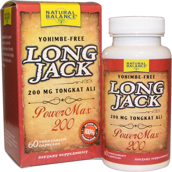 Buy Natural Balance Long Jack PowerMax 200, 60 Veggie Caps Online ...