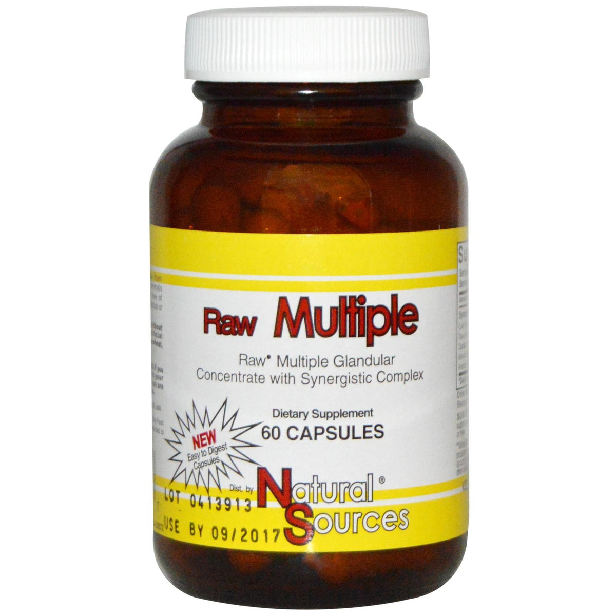 Natural Sources Raw Multiple Glandular 60 Capsules – Mega Vitamins