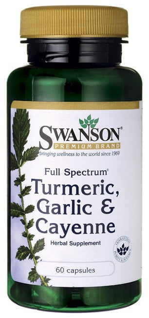 Swanson Full-Spectrum Turmeric,Garlic & Cayenne 60 Capsules – Mega Vitamins