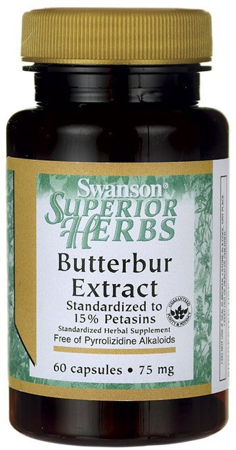 Swanson Superior Herbs, Butterbur Extract, Standardised to 15% Petasin ...