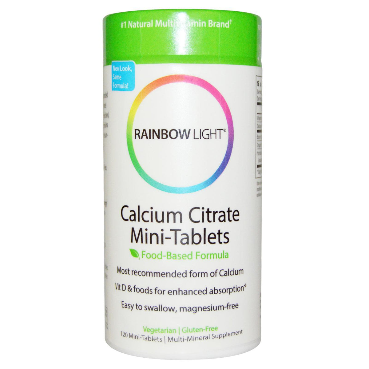 Rainbow Light, Calcium Citrate, Mini Tablets, 120 Mini-Tabs – Mega Vitamins