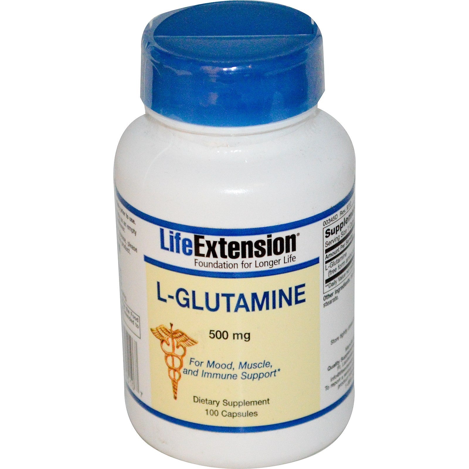 Buy Life Extension L-Glutamine 500mg 100 Capsules Online - Megavitamins ...