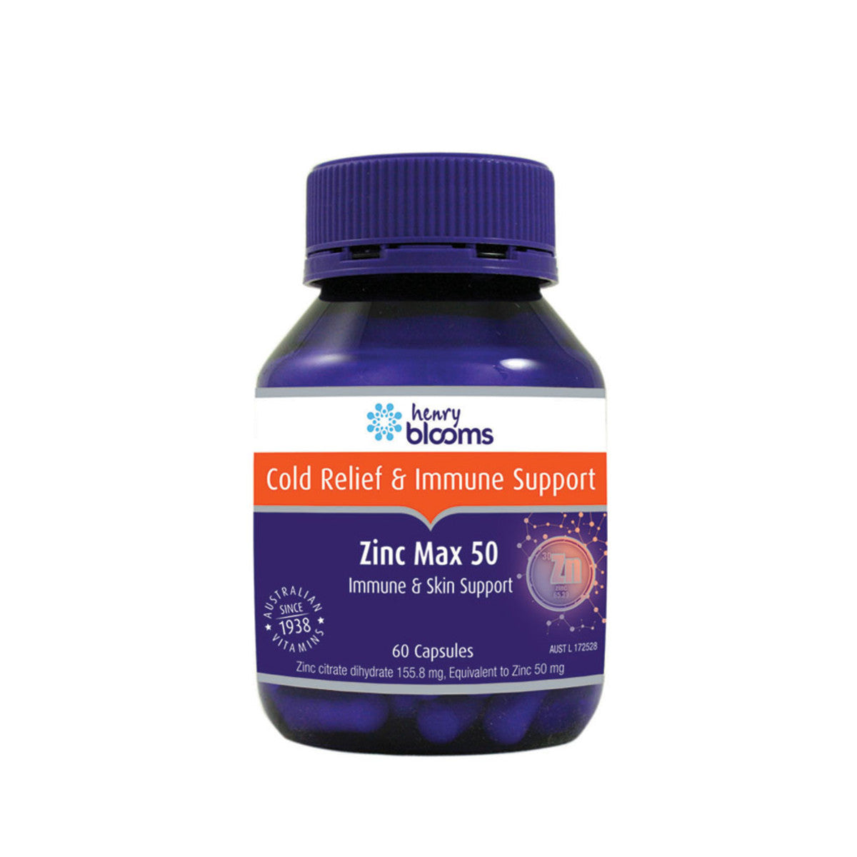 Zinc Max 50, 60 Capsules - Supplement Australia – Mega Vitamins
