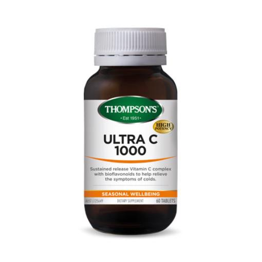 Buy Thompson's Ultra C 1000mg 60 Tablets Online - Megavitamins Online ...