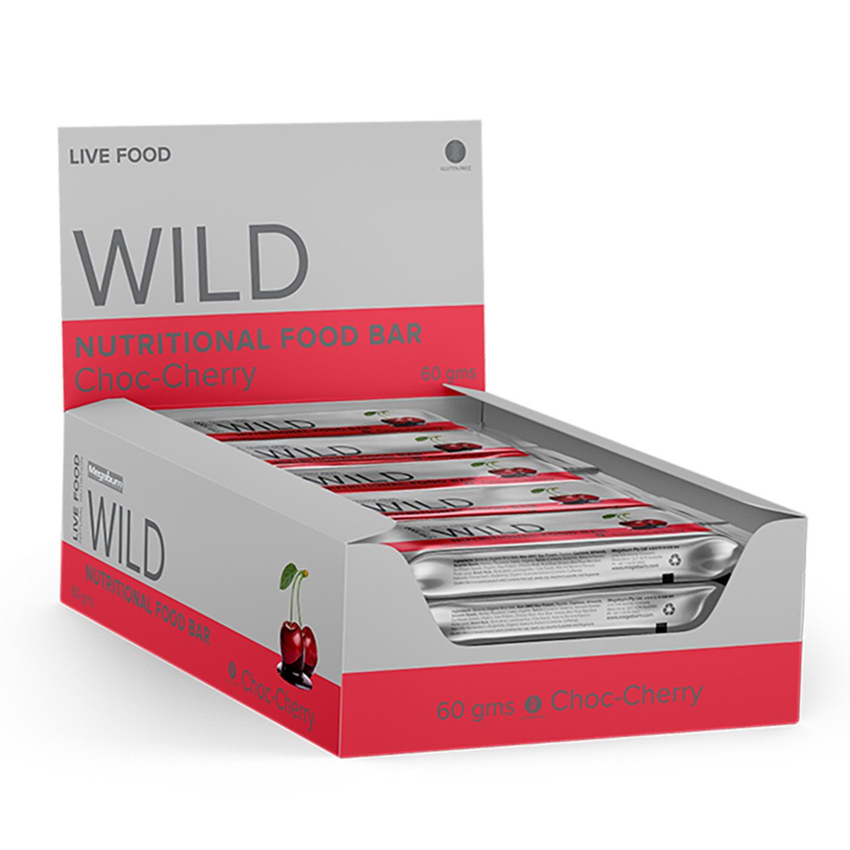Buy Megaburn Wild Bar Chocolate & Cherry 60g x 10 Display Pack Online ...