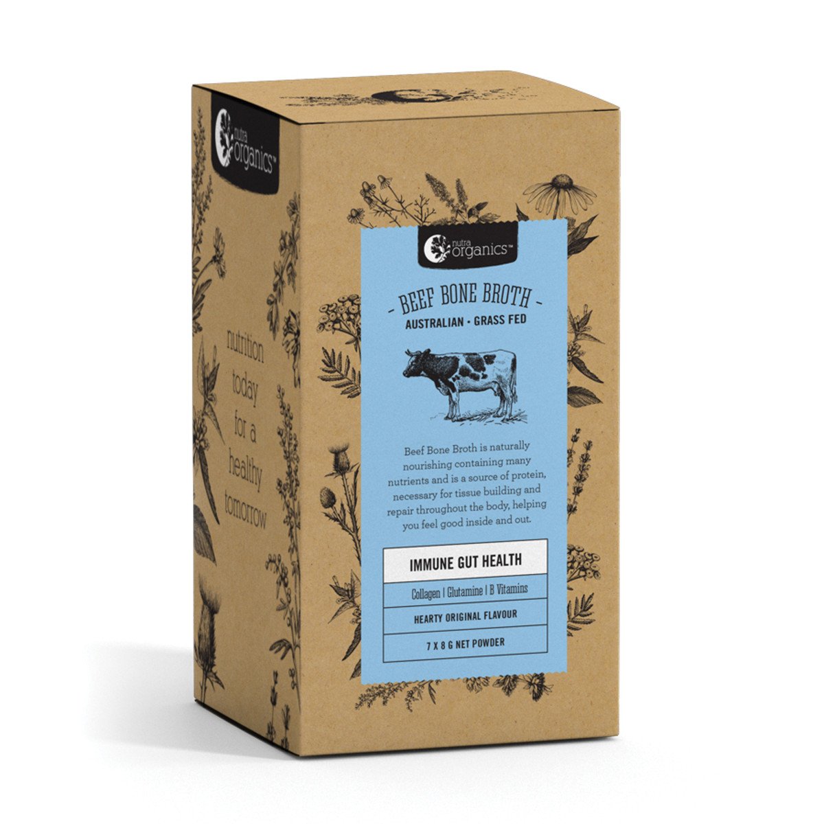 Buy Nutra Organics Beef Bone Broth Organic Hearty Original 8g Sachets x ...