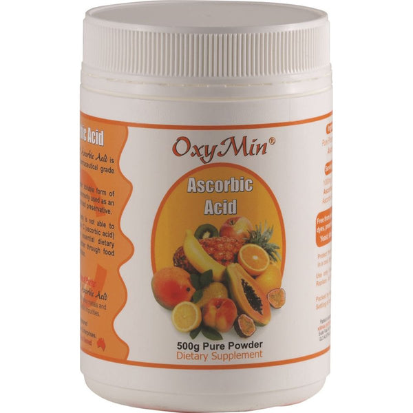 Buy Oxymin Ascorbic Acid 500g Online - Megavitamins Online Supplements ...