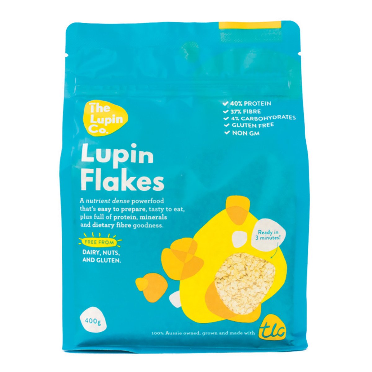 Buy The Lupin Co Lupin Protein Flakes 400g Online - Megavitamins Online ...